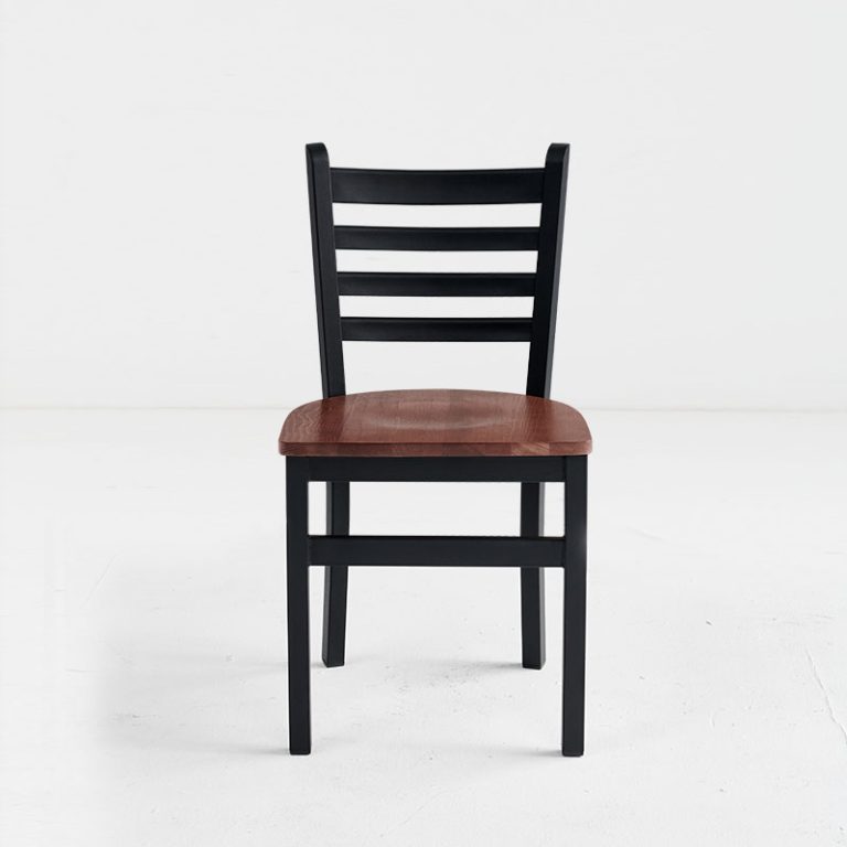 Restaurant chair with wood seat (C-59-BL-WS-WN) - Direct-Chairs Canada